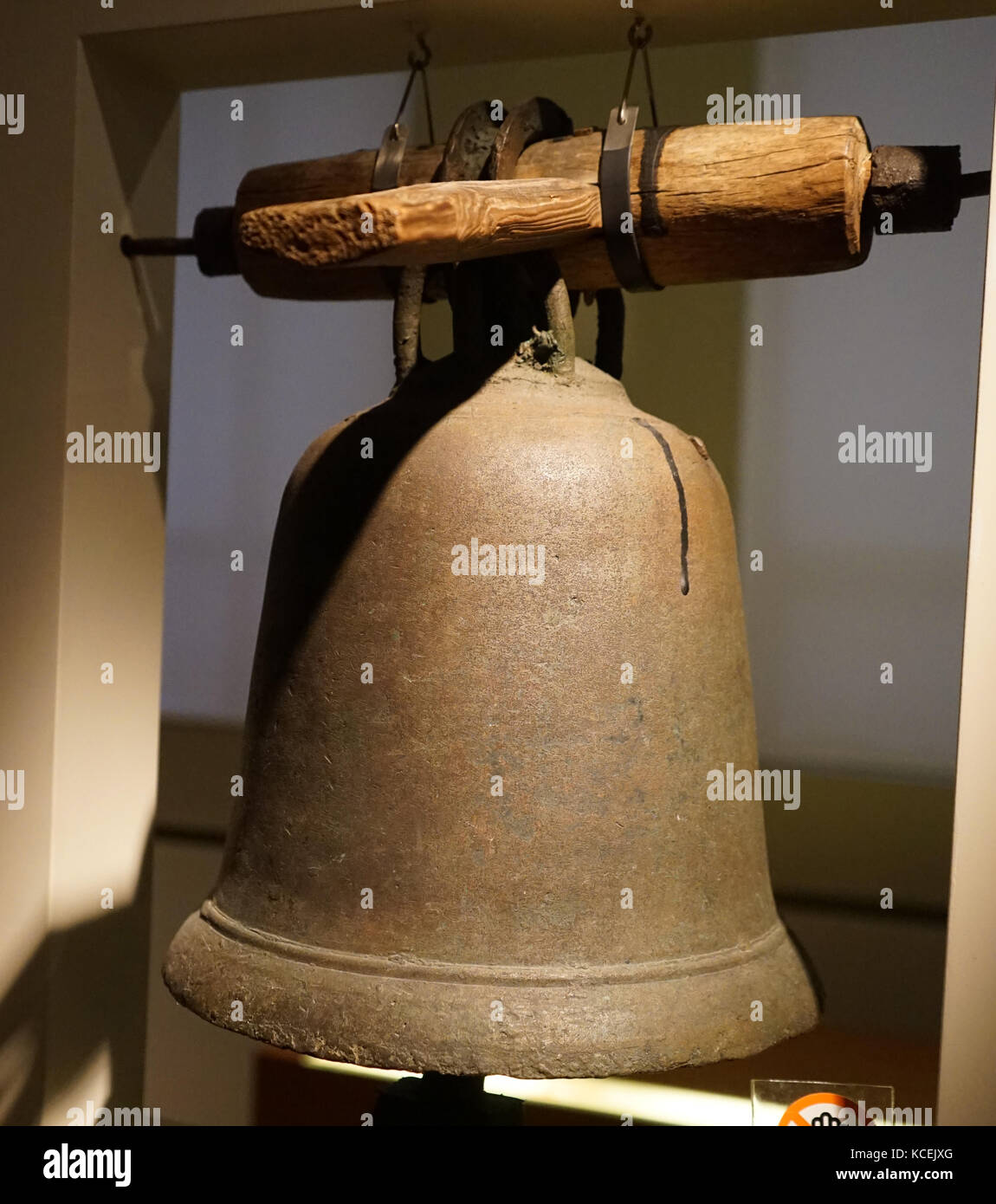 Romanesque “beehive" shaped Church bell, from the church at Hals, in ...