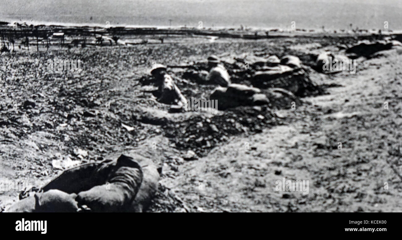 Photograph of Jewish Haganah troops entrenched in "Foxholes" on ...