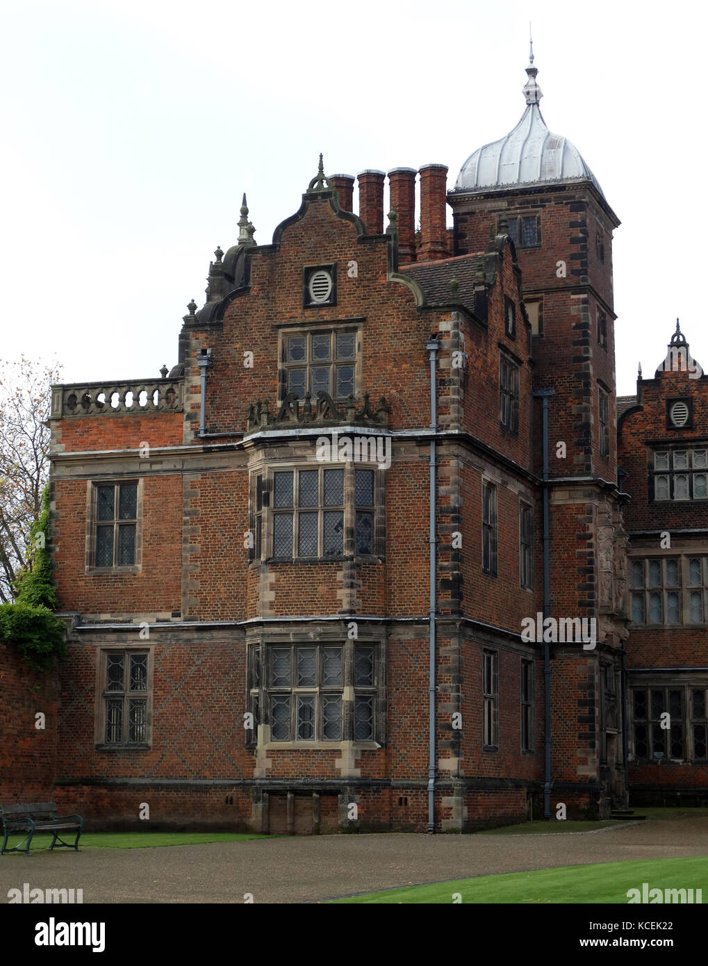 View of the exterior of Aston Hall (1635), a Jacobean house designed by ...