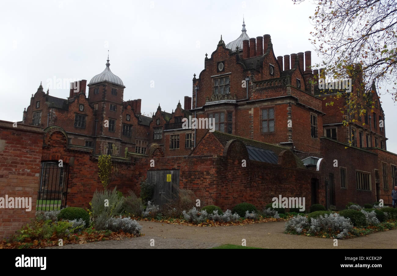 View of the exterior of Aston Hall (1635), a Jacobean house designed by ...