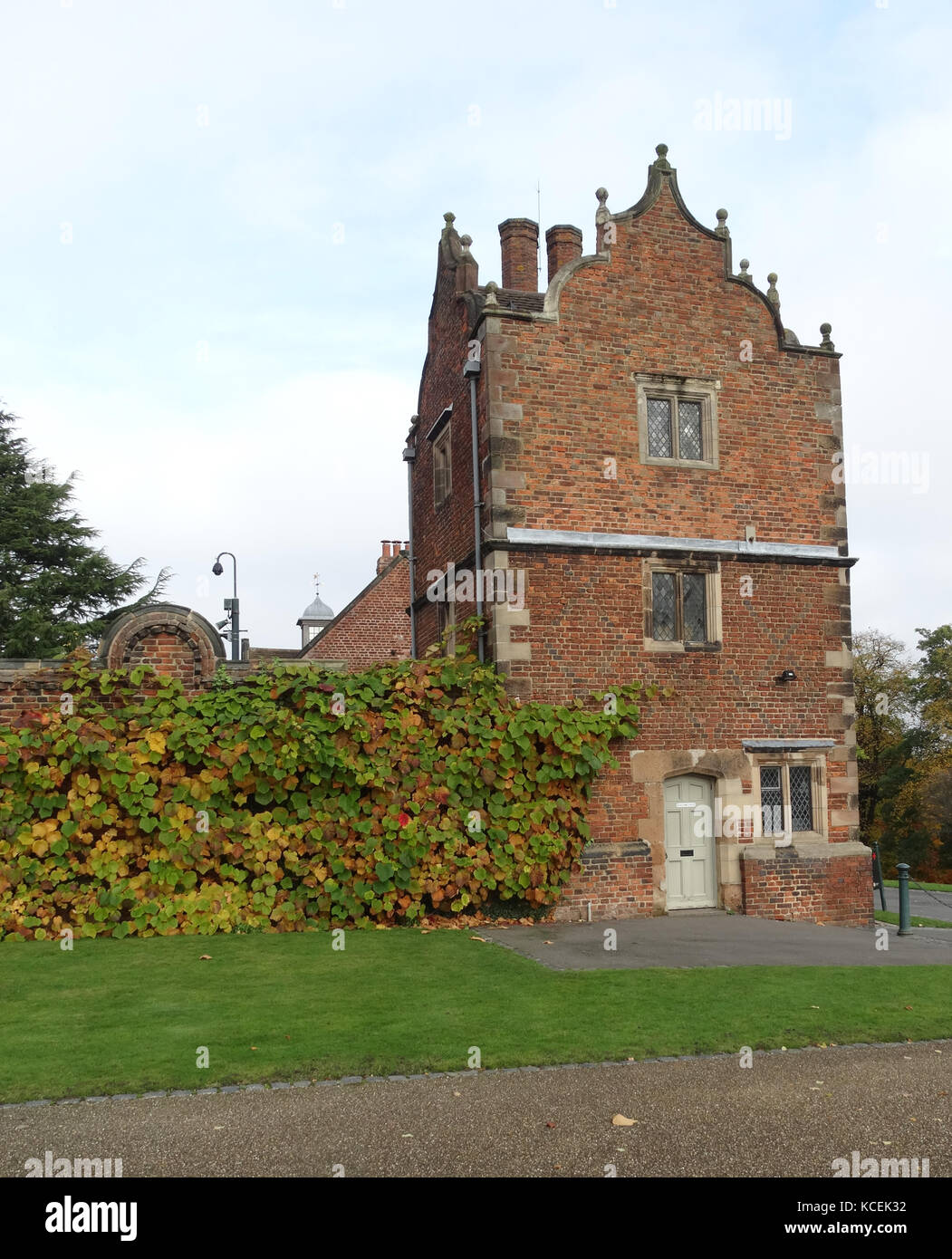 View of the exterior of Aston Hall (1635), a Jacobean house designed by ...