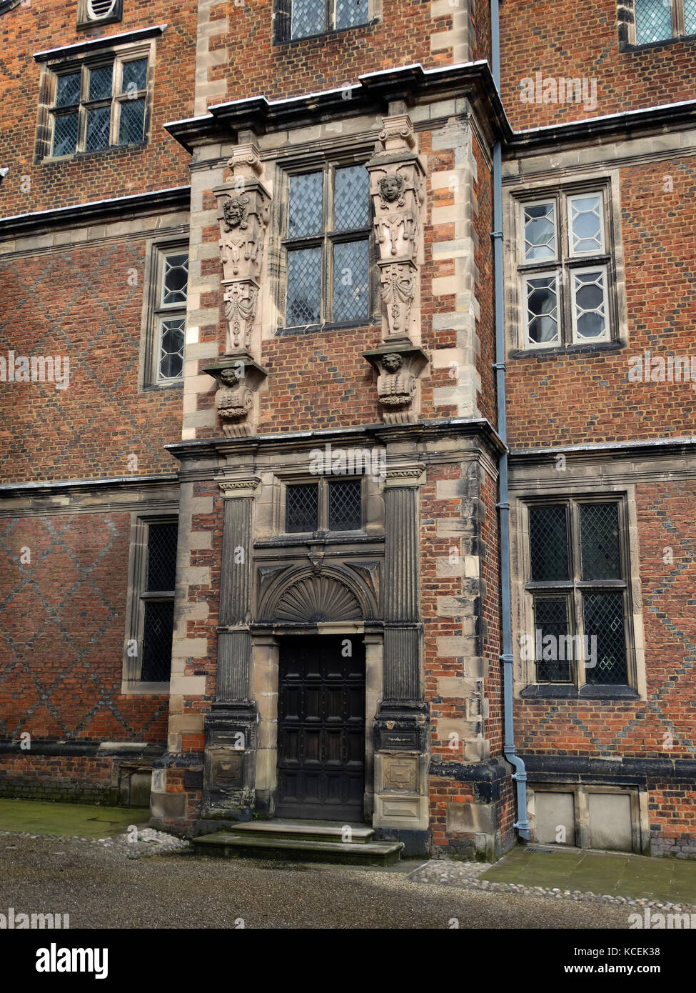 View of the exterior of Aston Hall (1635), a Jacobean house designed by ...