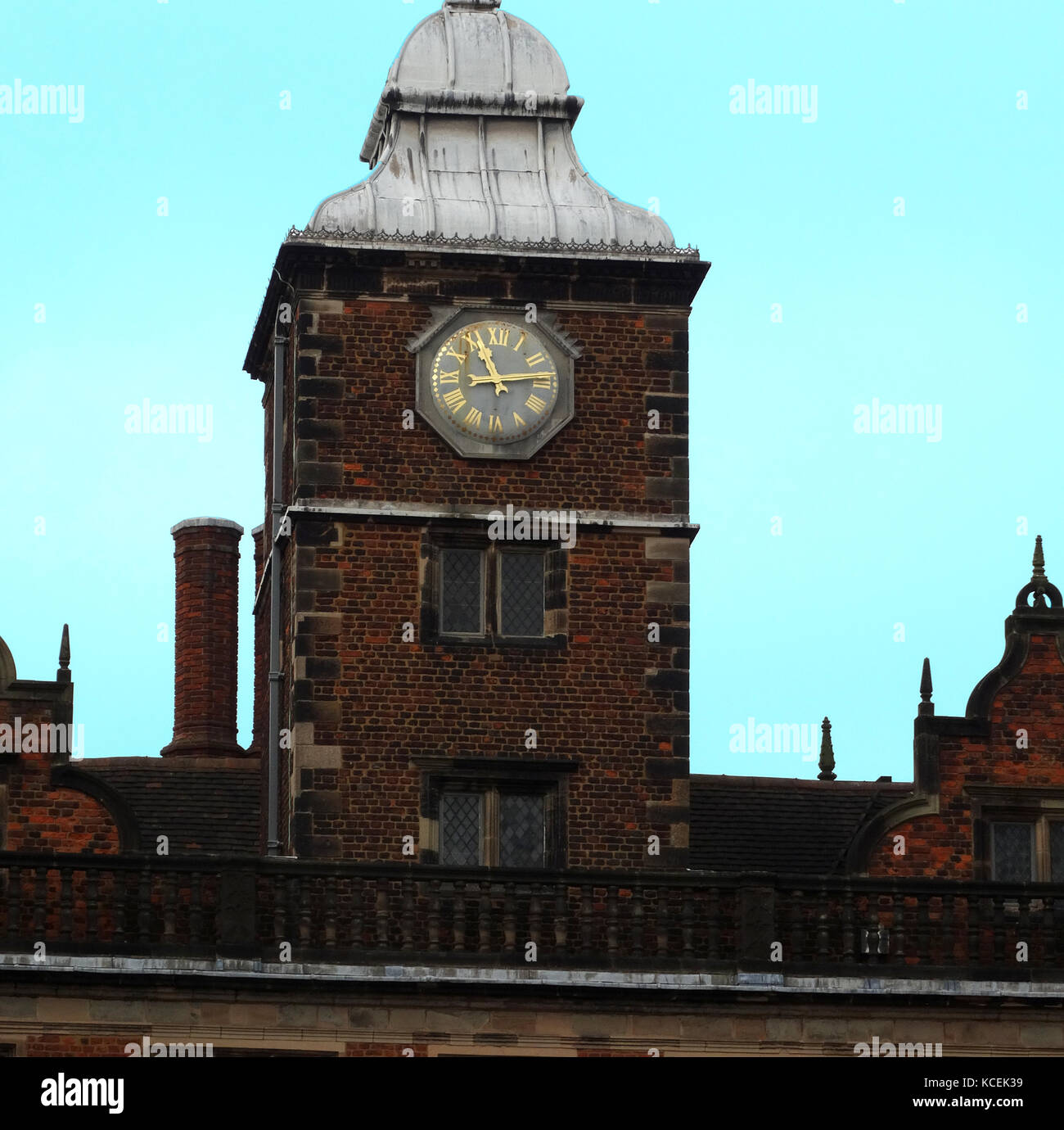 View of the exterior of Aston Hall (1635), a Jacobean house designed by ...