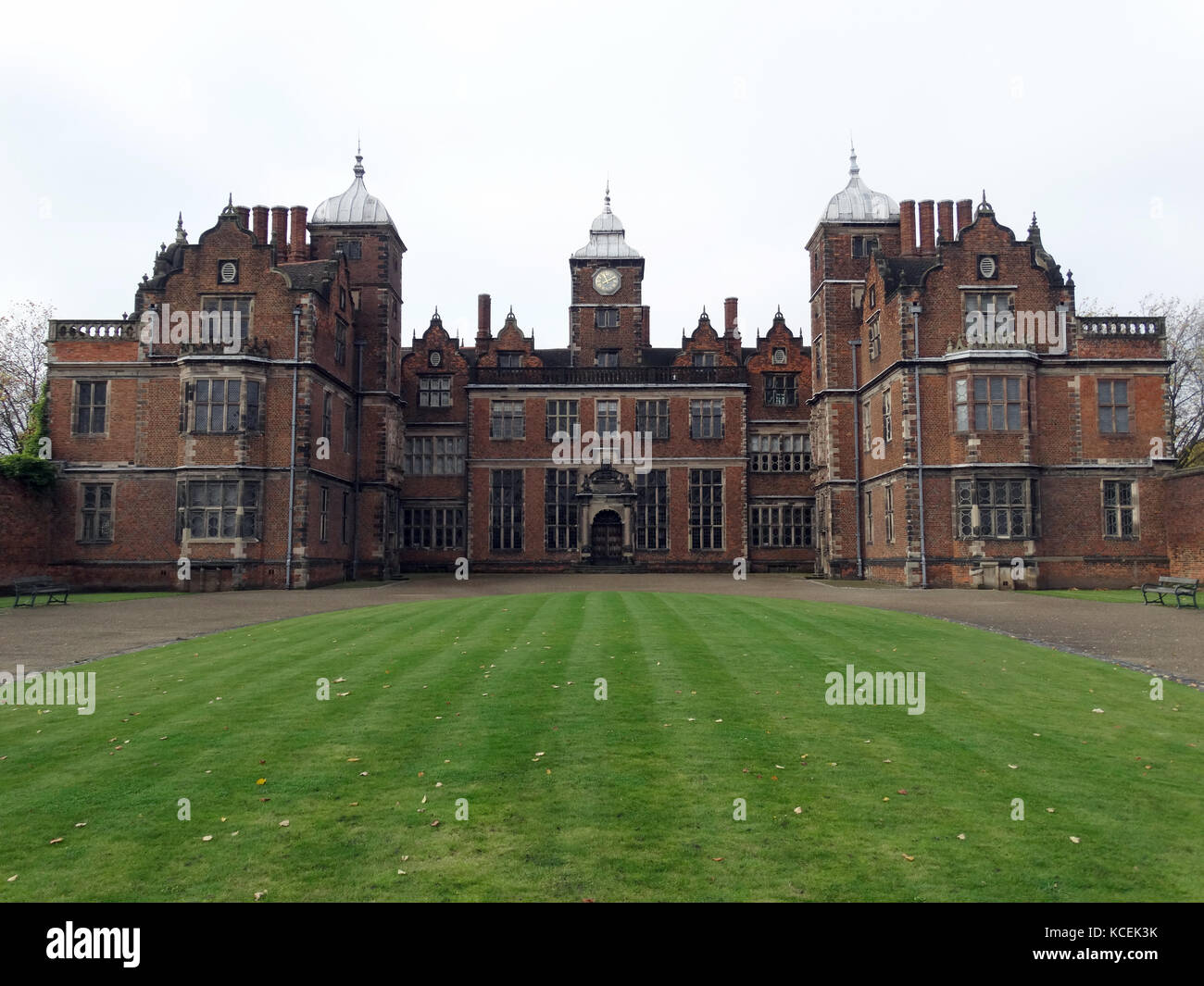 View of the exterior of Aston Hall (1635), a Jacobean house designed by ...