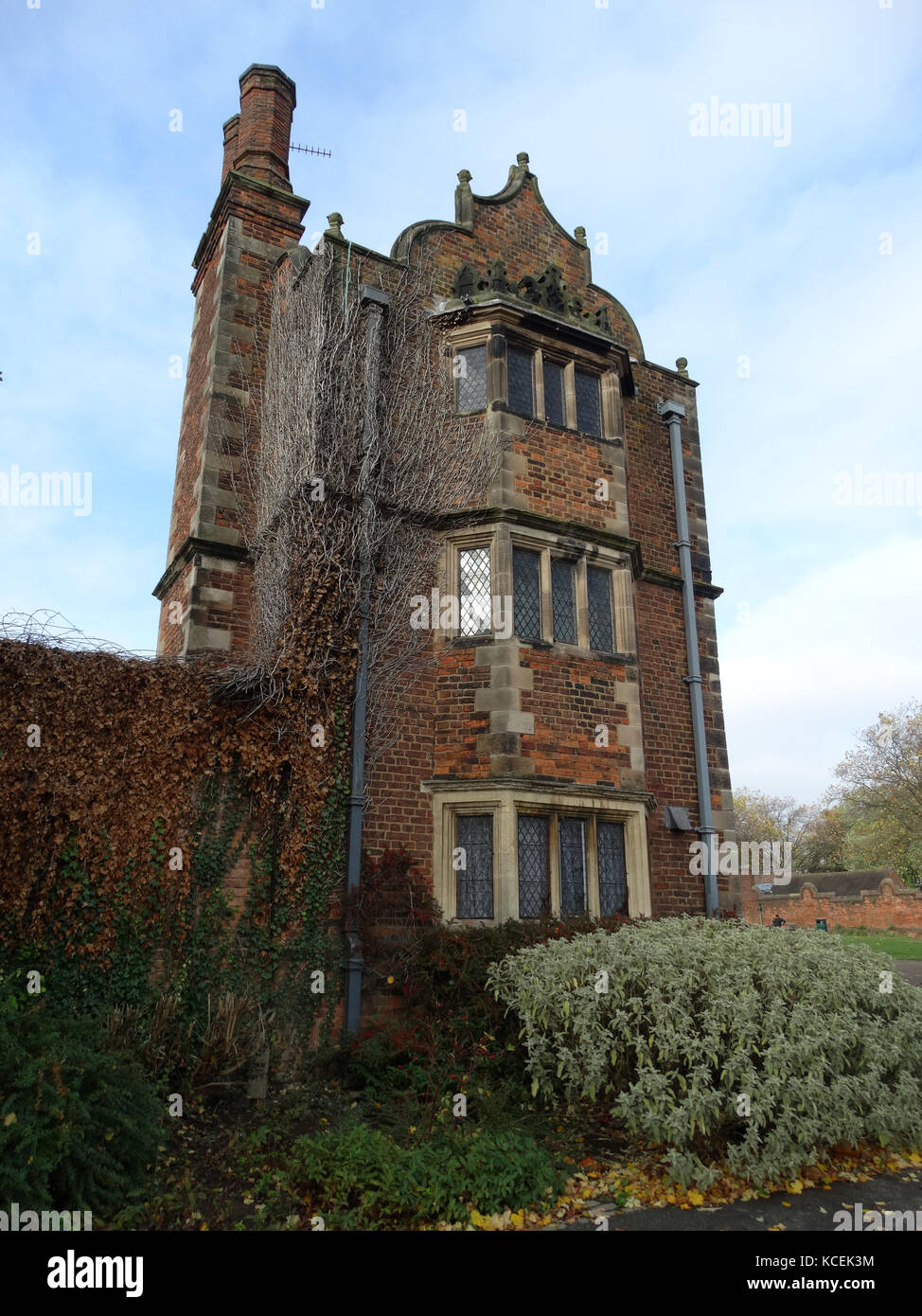 View of the exterior of Aston Hall (1635), a Jacobean house designed by ...