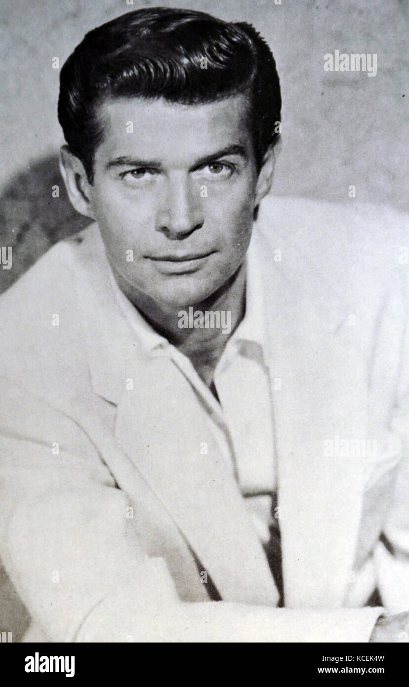 Photographic portrait of George Nader (1921-2002) an American film and ...