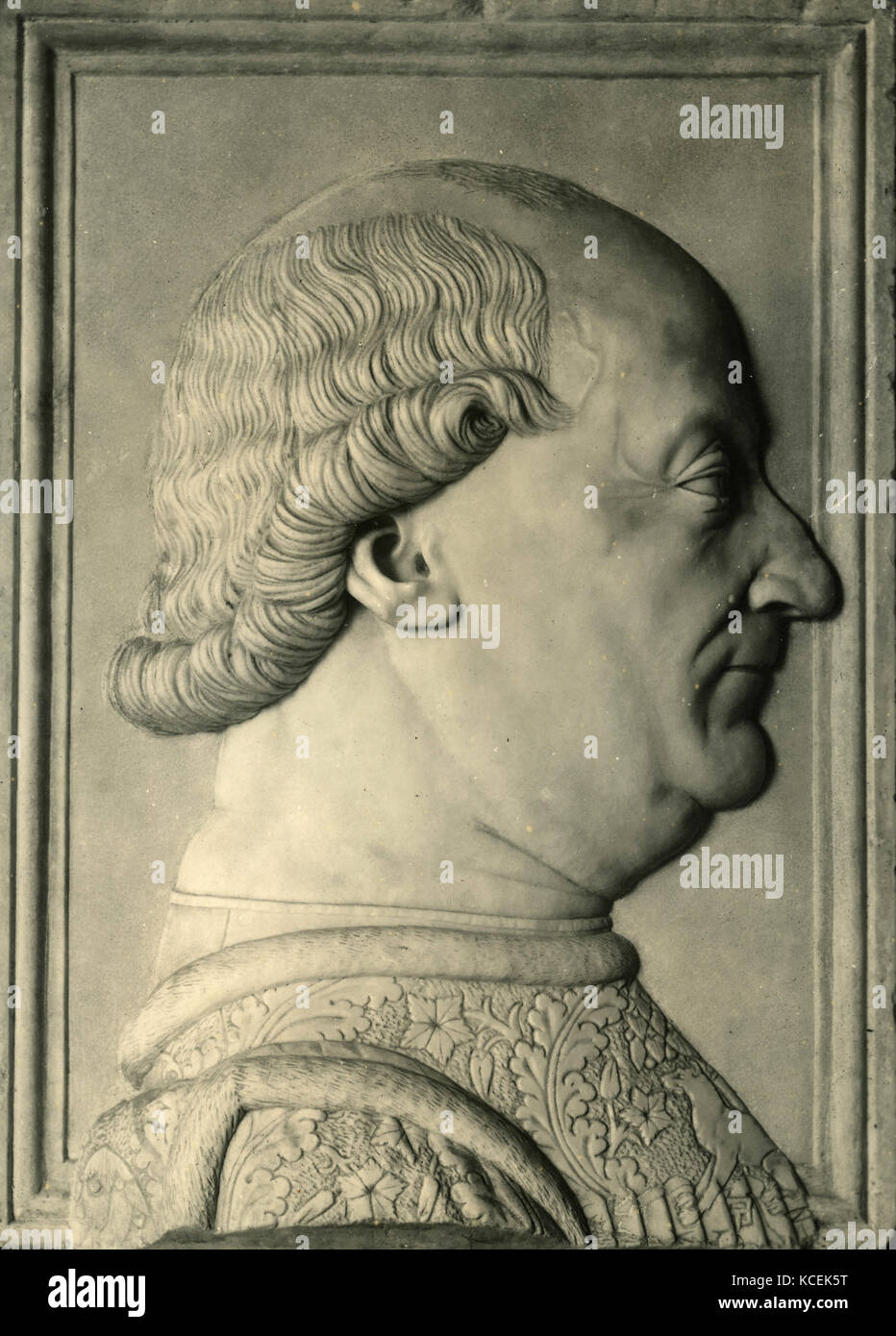 Marble bas-relief of Francesco Sforza Stock Photo - Alamy
