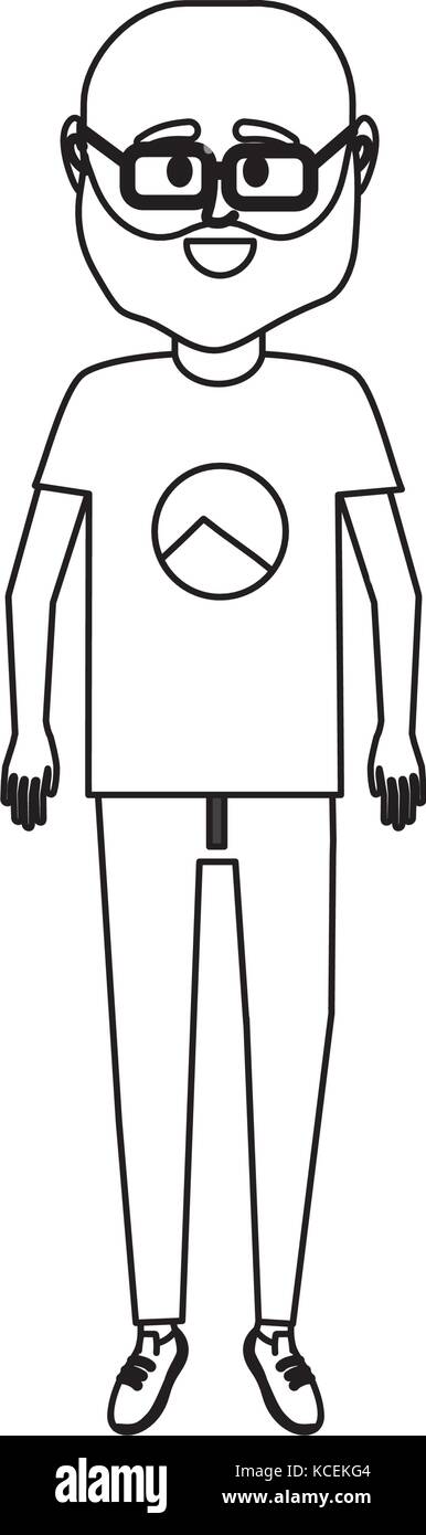 line man with t-shirt and pants design Stock Vector Image & Art - Alamy