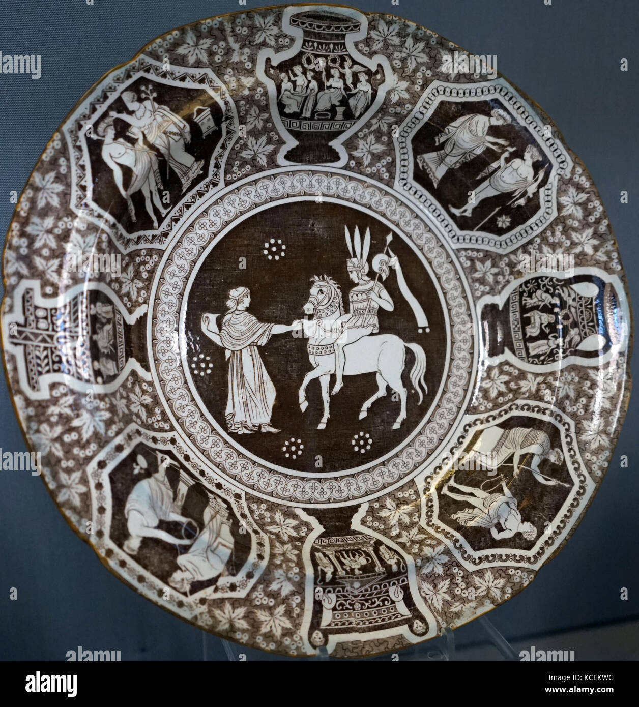 Spode's Greek Pattern on a dish. Dated 19th Century Stock Photo - Alamy