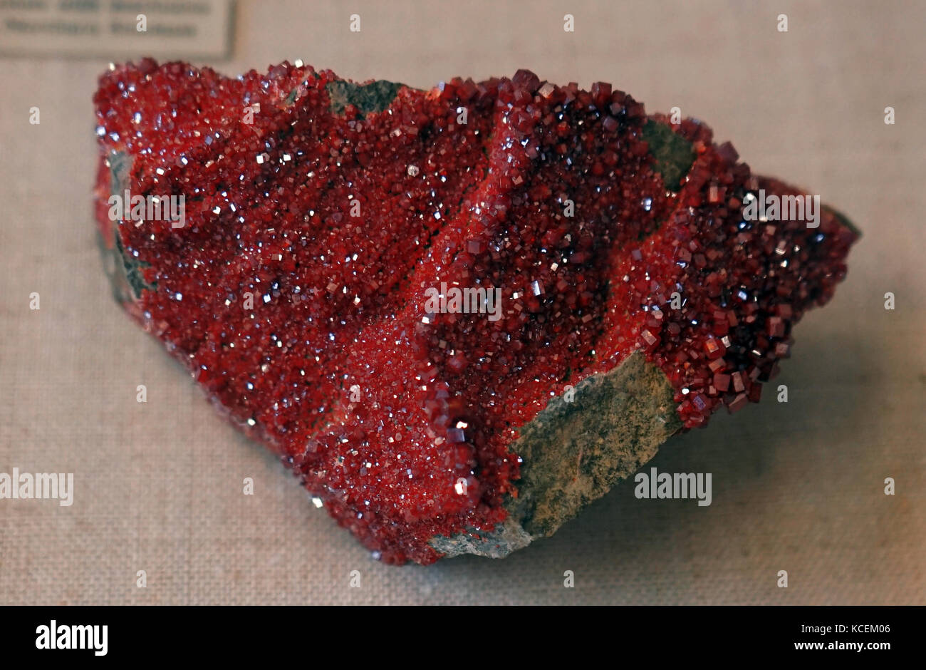 Sample of a crust of crystals from an Apache mine in Arizona. Dated ...