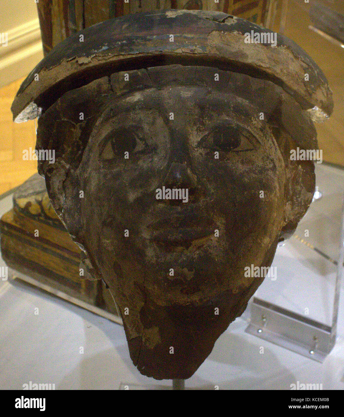 Face and top of Iyhat's outer coffin. Dated 8th Century BC Stock Photo ...