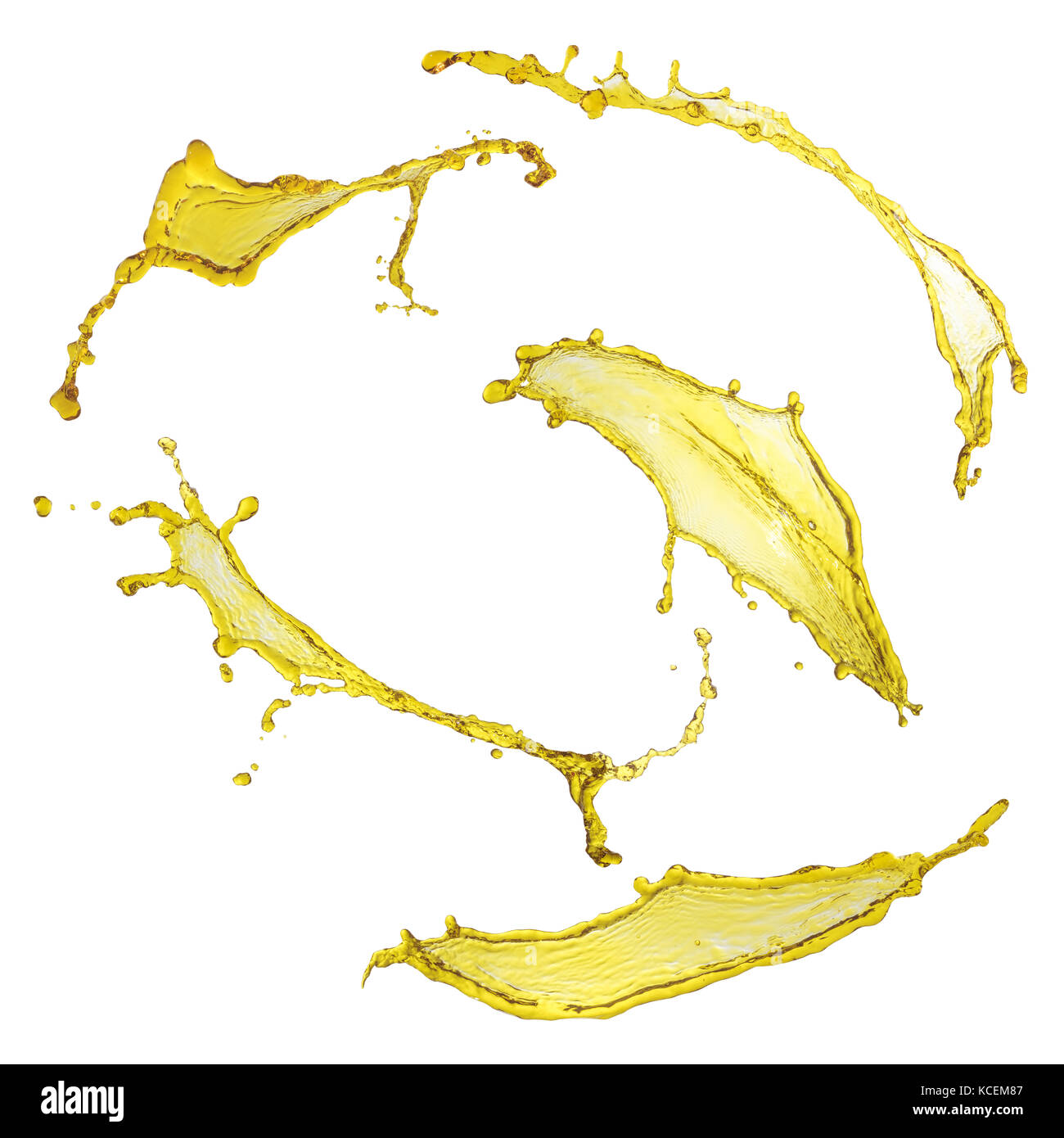 Elegant collection of beautiful engine oil isolated over white ...