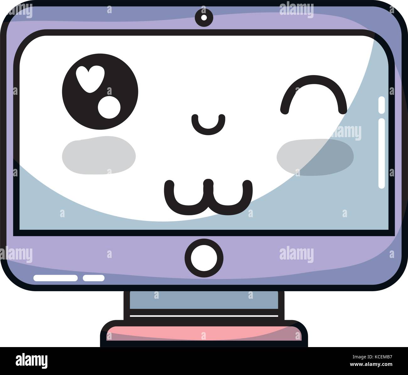kawaii cute funny screen monitor Stock Vector Image & Art - Alamy