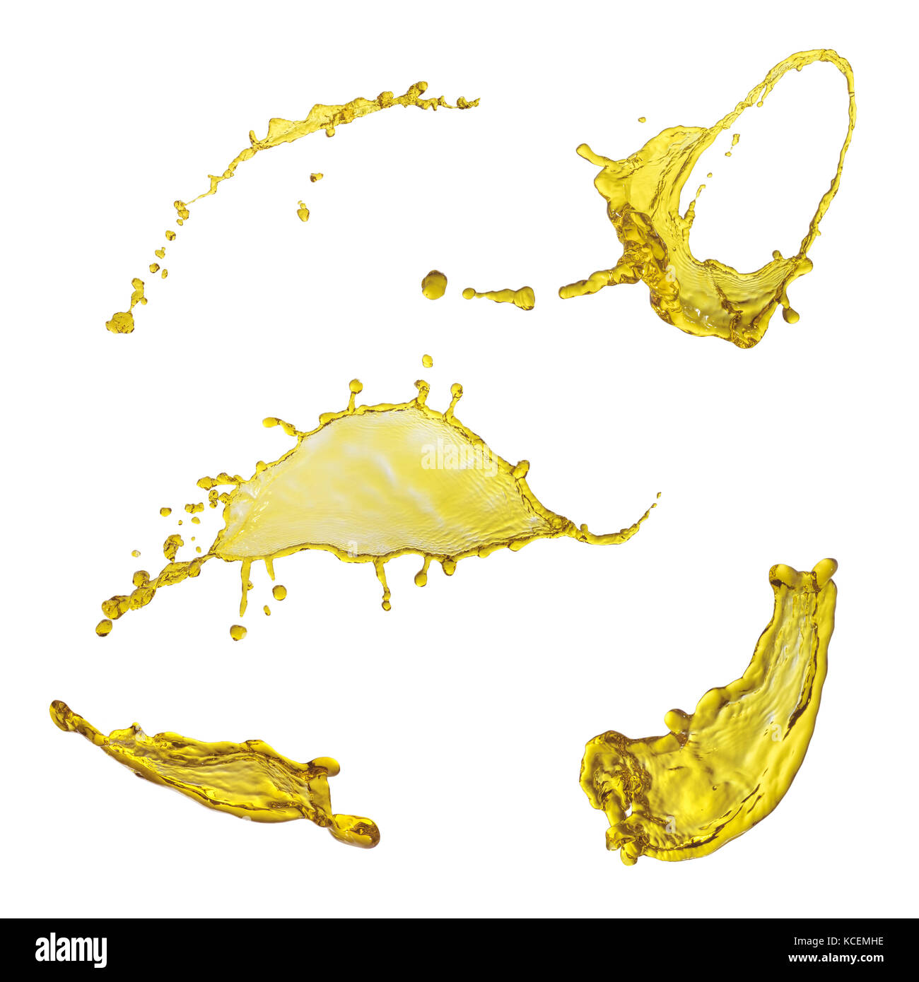 a splash of yellow liquid isolated on a white background Stock Photo ...