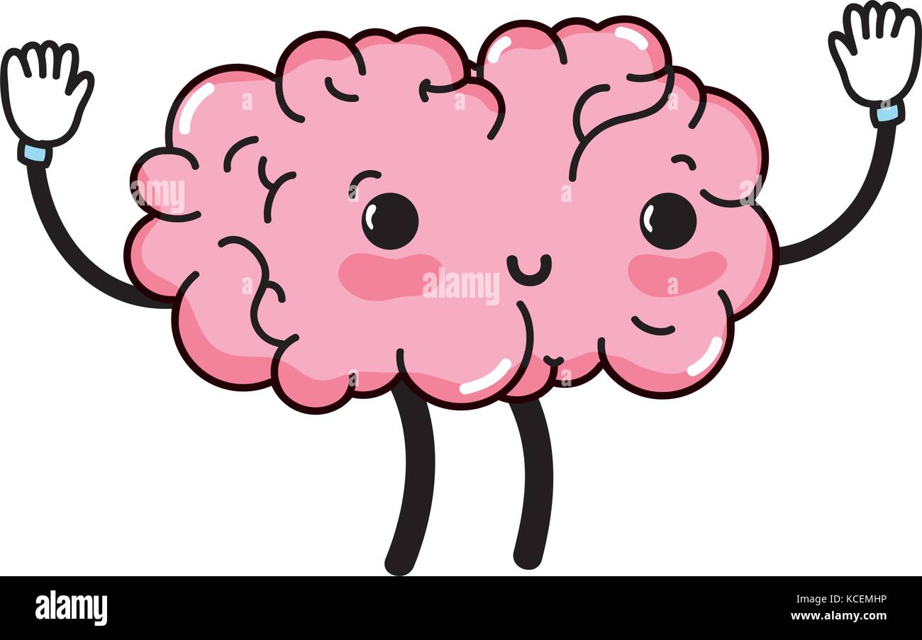 Kawaii cute funny brain hi-res stock photography and images - Alamy
