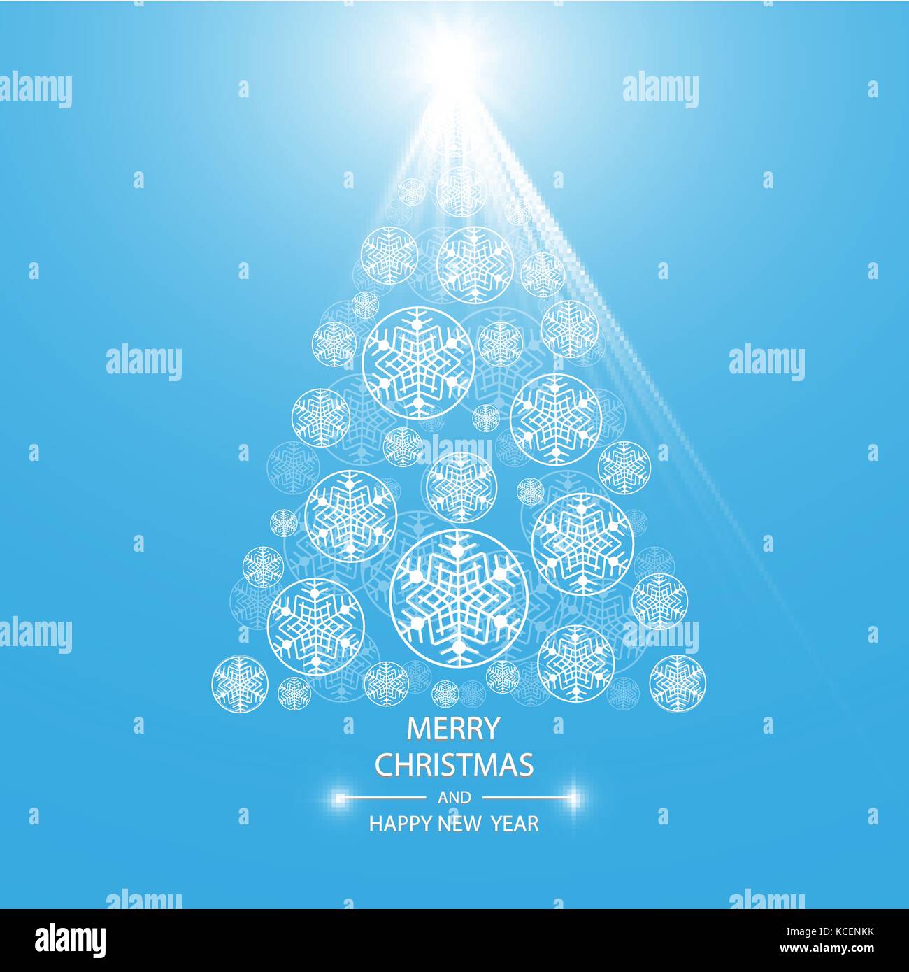 Christmas tree made of snowflakes. Vector eps 10 Stock Vector Image ...