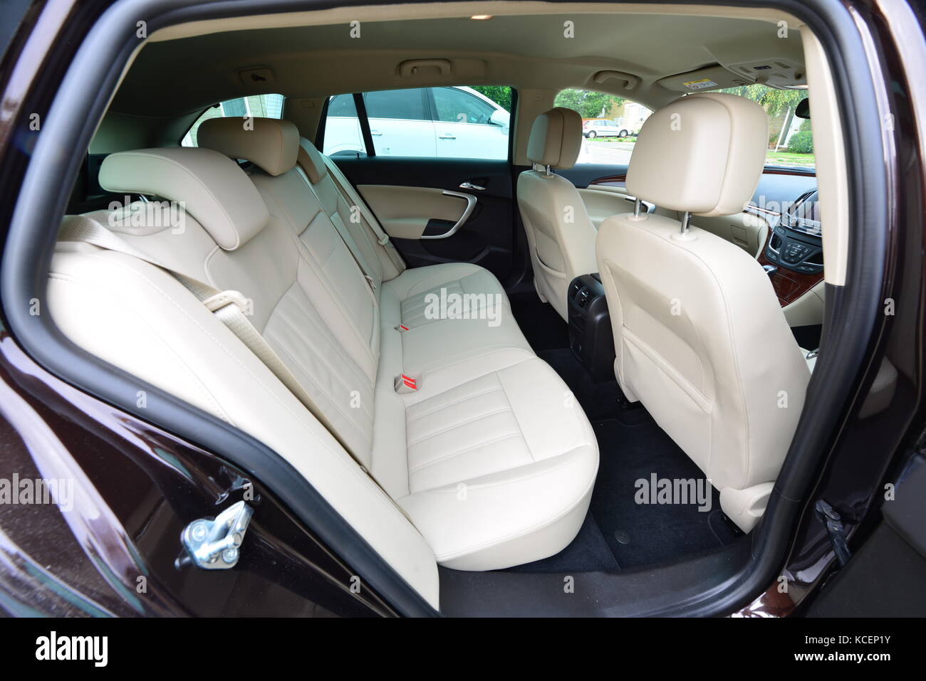 The rear seats of luxury estate Stock Photo - Alamy