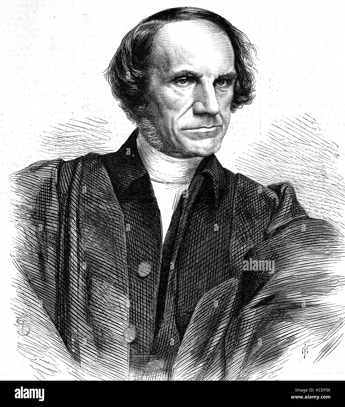 Portrait of Christopher Wordsworth (1807-1885) an English bishop of the ...