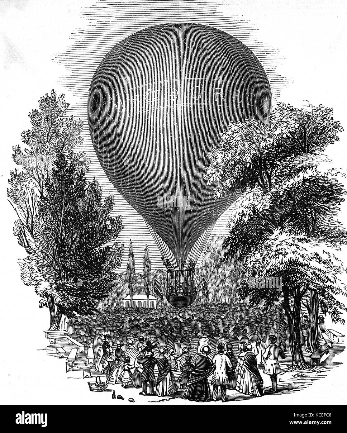 Historical hot air balloon illustration hi-res stock photography and ...