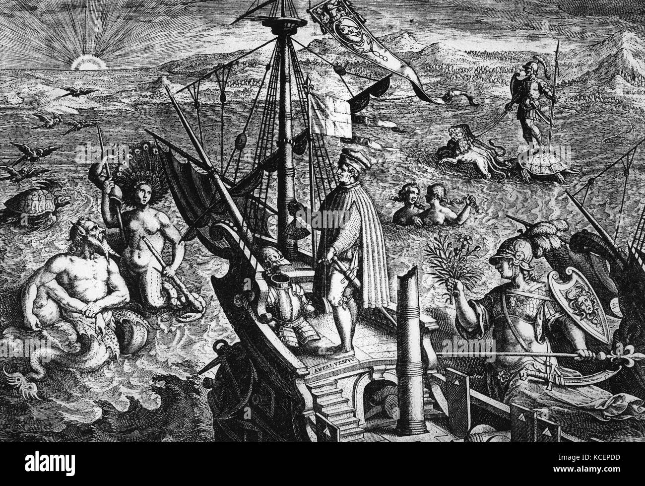 Portrait of Amerigo Vespucci (1454-1512) an Italian explorer, financier ...