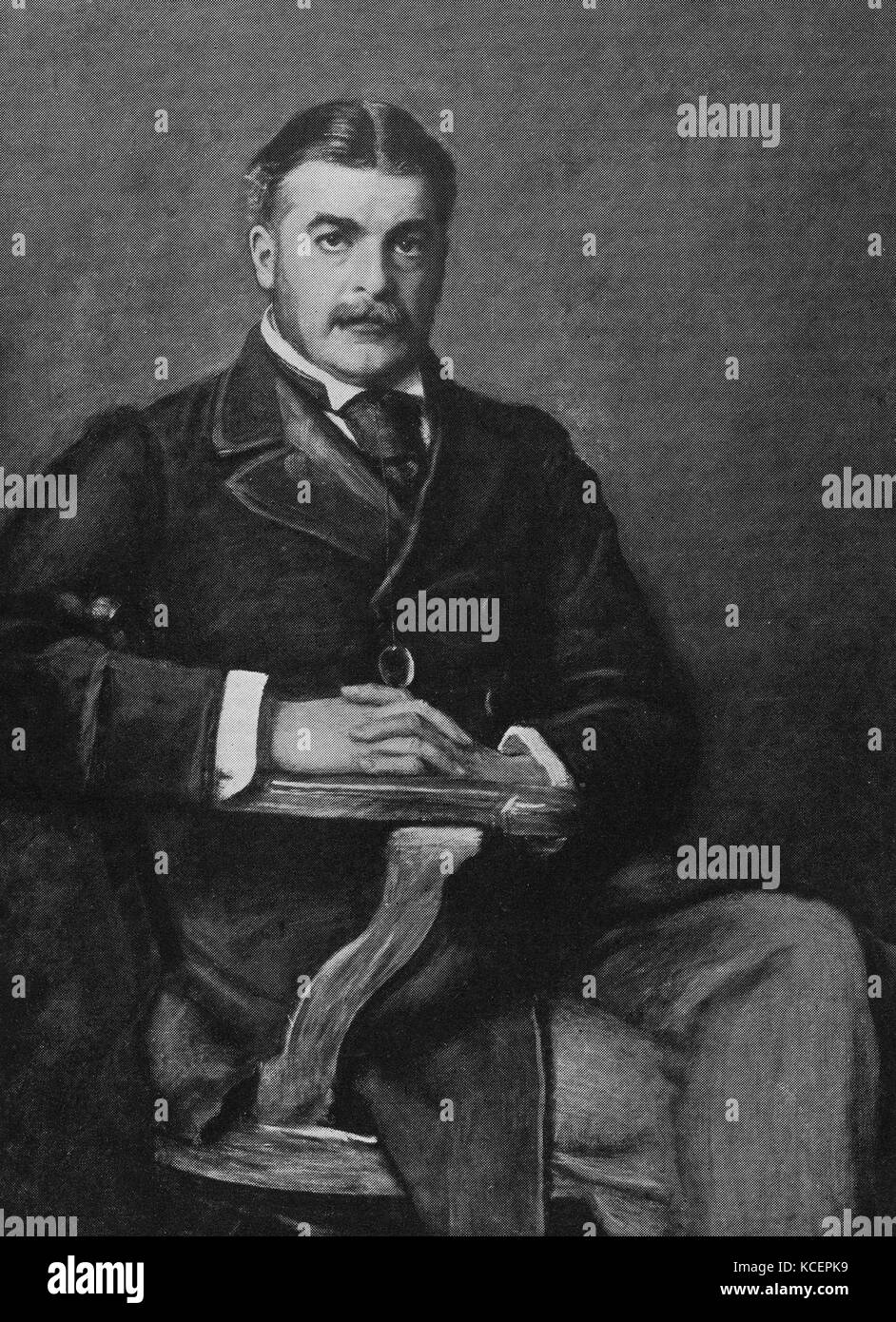 Portrait of Arthur Sullivan (1842-1900) an English composer. Dated 19th ...