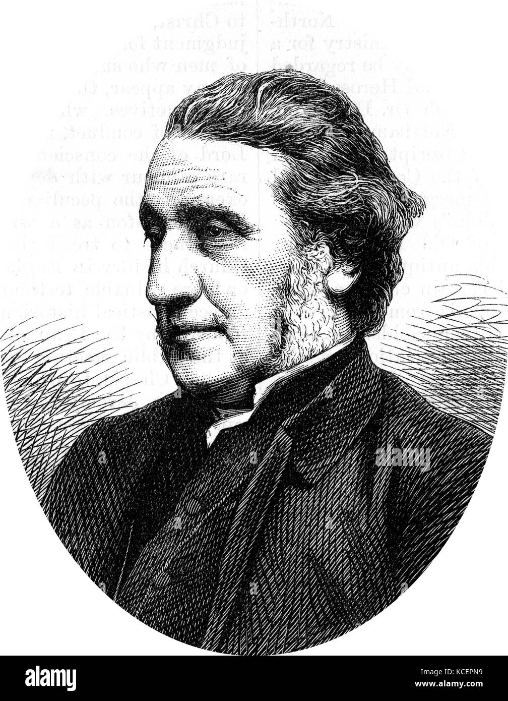 Portrait of John Stoughton (1807-1897) an English Nonconformist ...