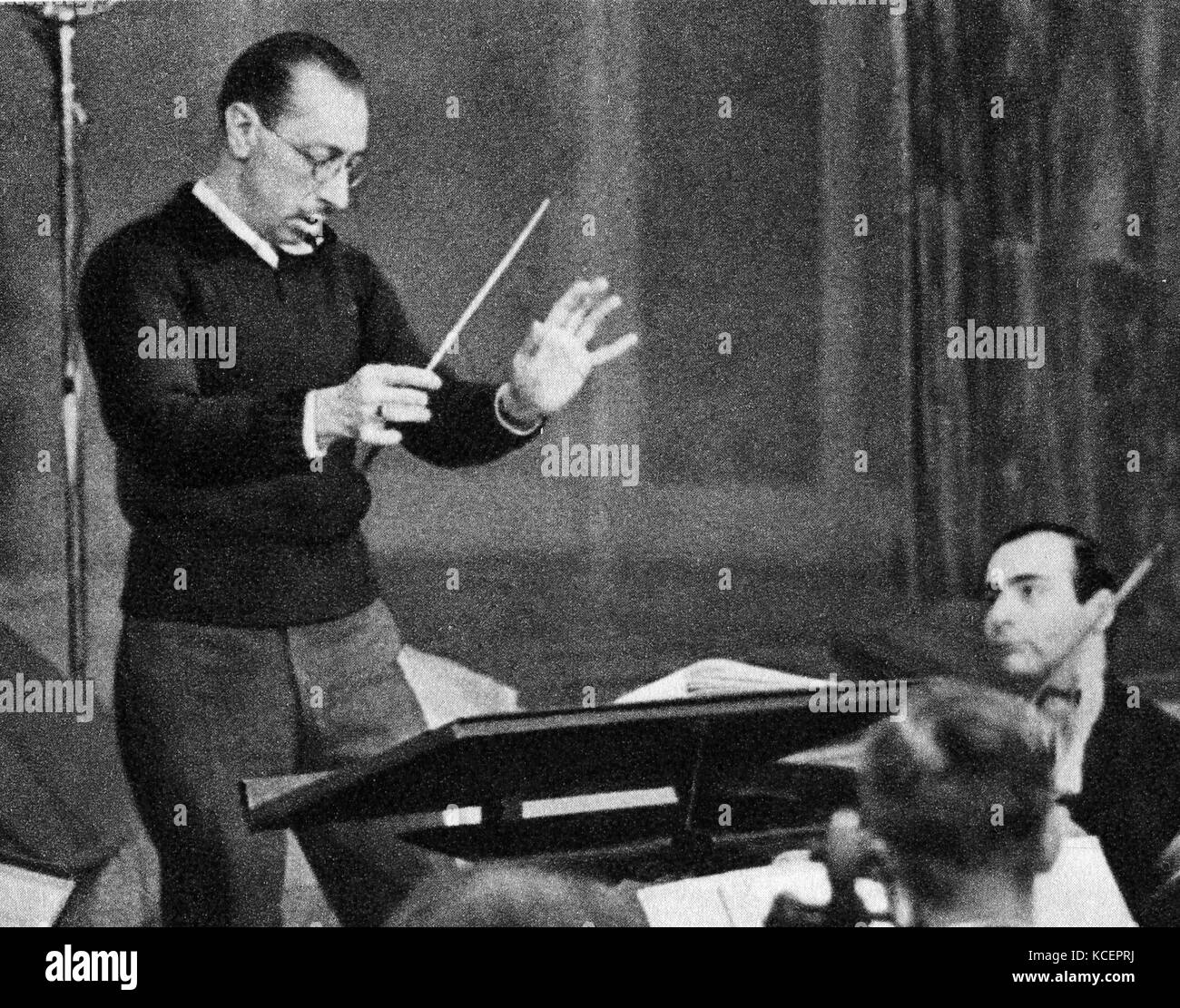 Photograph of Igor Stravinsky (1882-1971) a Russian composer, pianist ...