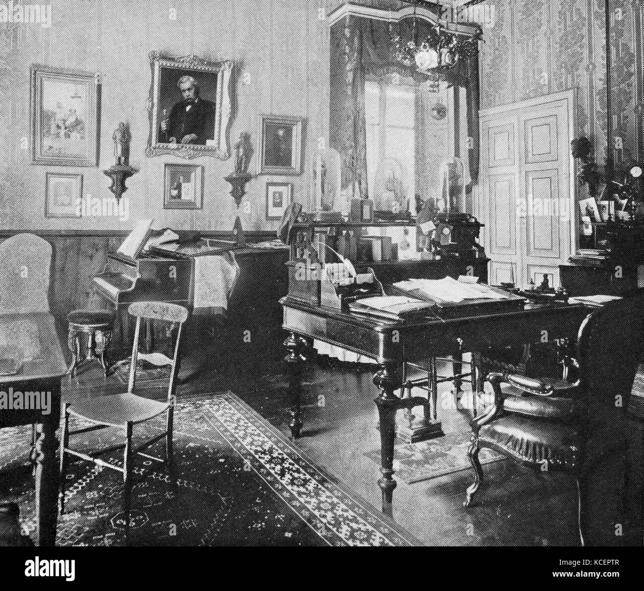 Photograph of the home of Giuseppe Verdi (1813-1901) an Italian opera ...