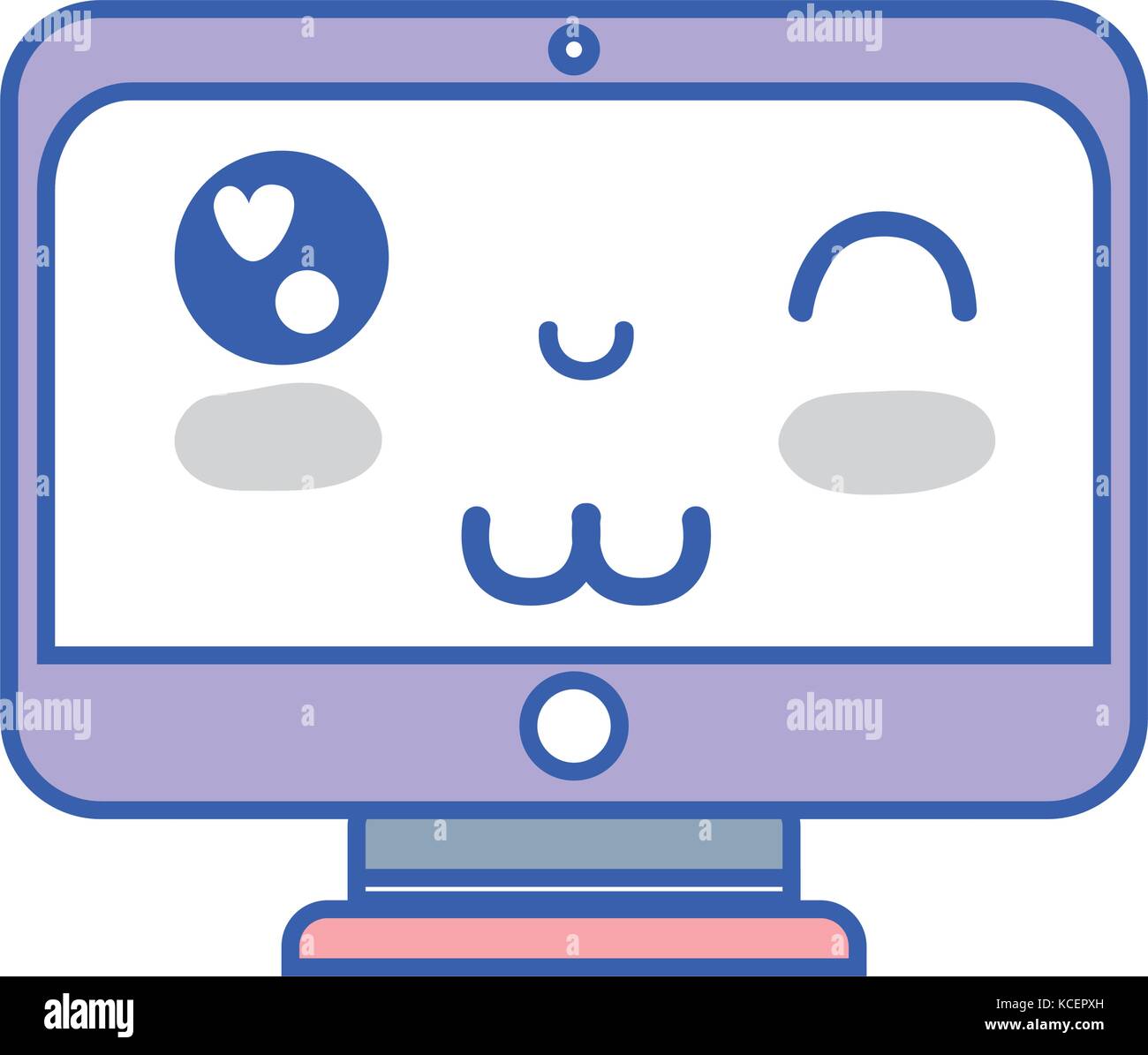 kawaii cute funny screen monitor Stock Vector Image & Art - Alamy