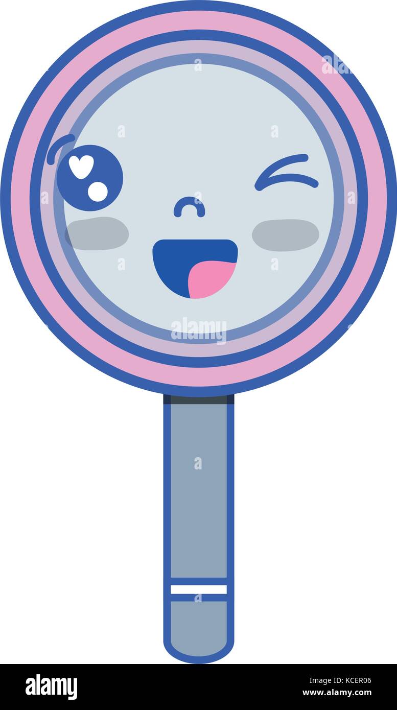 kawaii cute funny magnifying glass Stock Vector Image & Art - Alamy