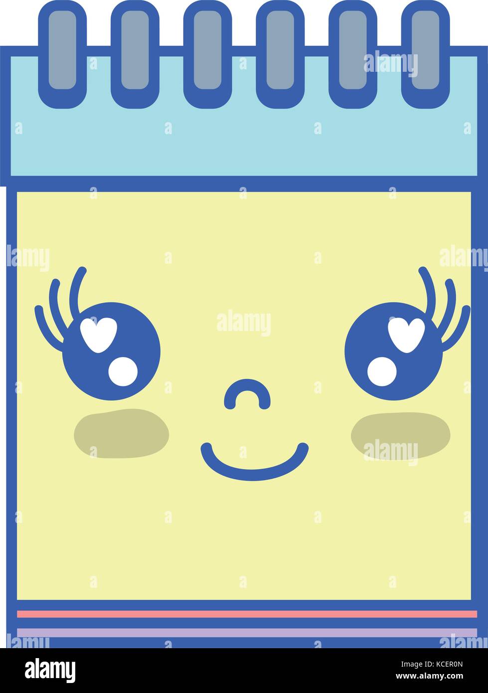kawaii cute happy notebook tool Stock Vector Image & Art - Alamy