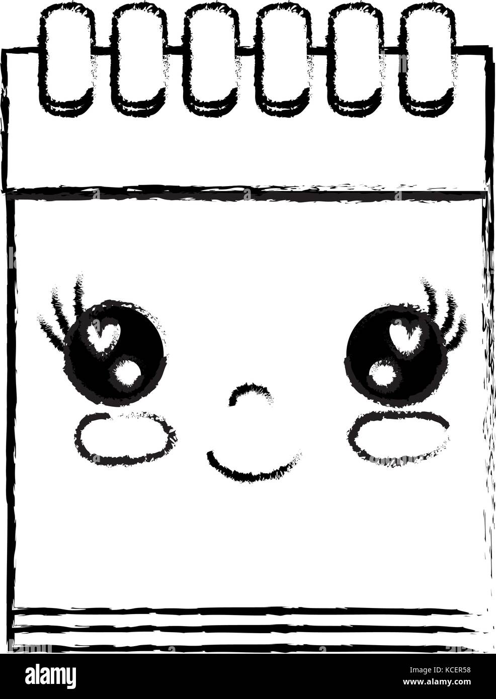 figure kawaii cute happy notebook tool Stock Vector Image & Art - Alamy