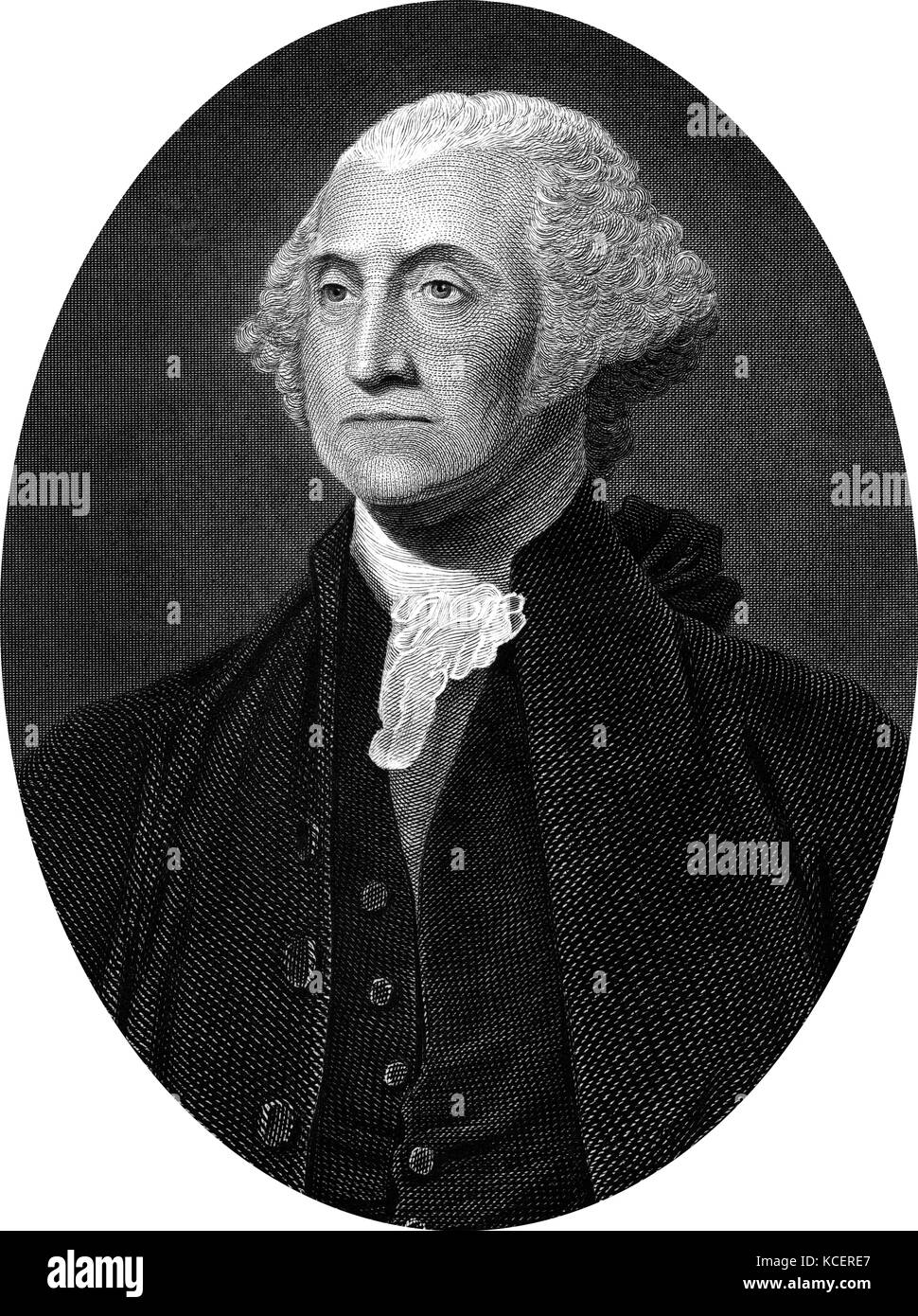 Portrait of George Washington (1732-1799) an American politician ...