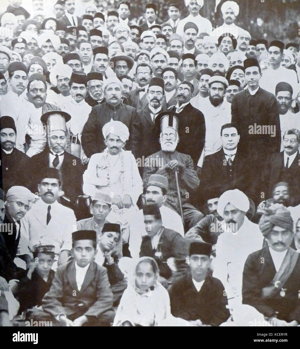 Mohandas karamchand gandhi during his first visit to karachi hi-res ...