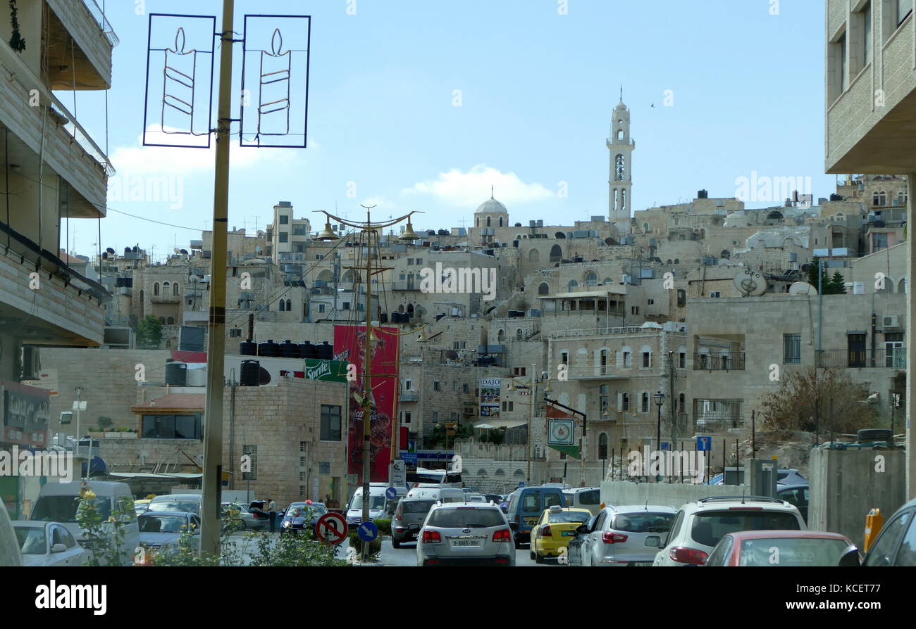 Palestinian town of Bethlehem; West Bank; Palestine 2016 Stock Photo ...