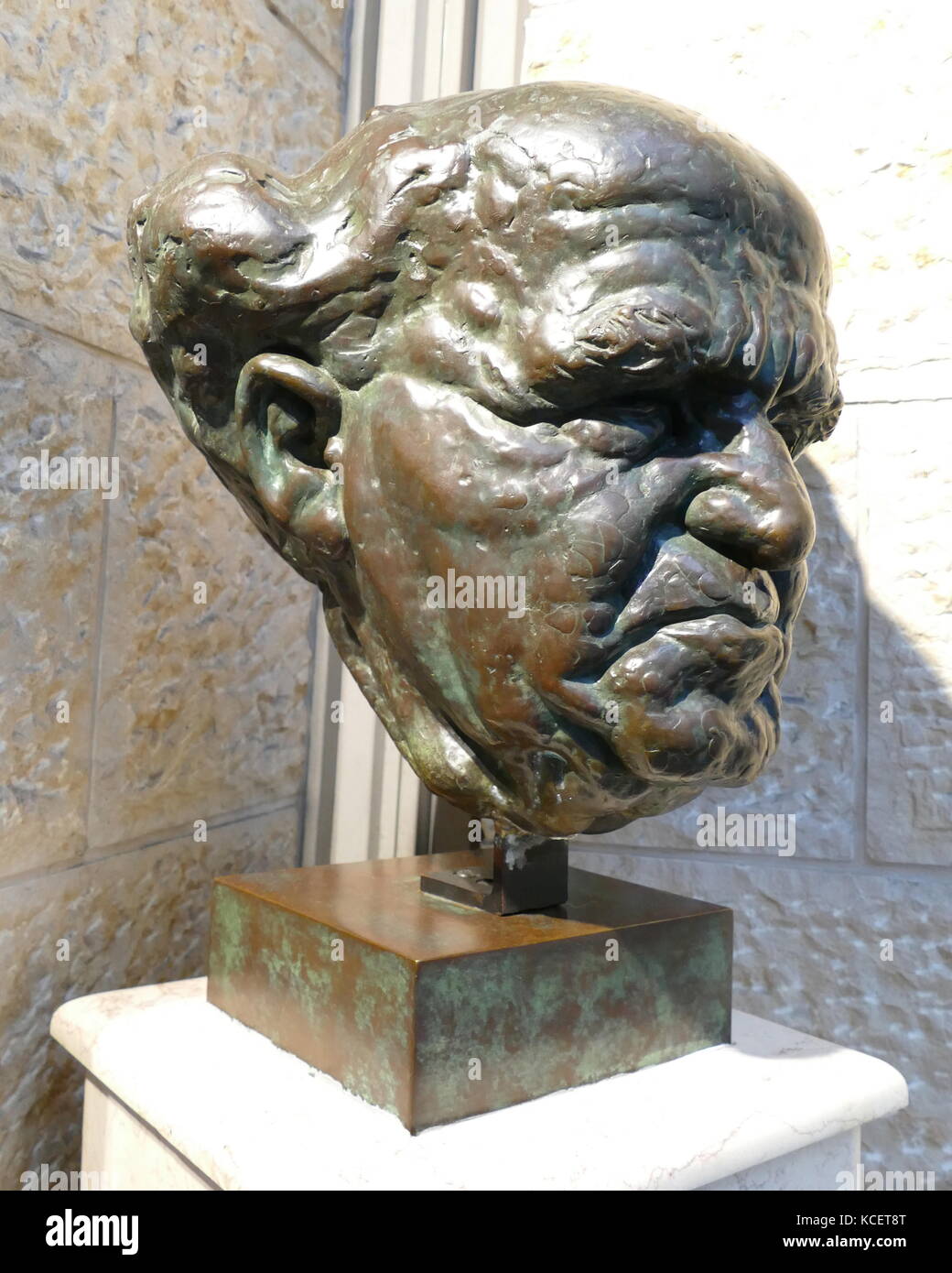 Bust of David Ben Gurion (by sculptor Daniel Cafri), the first prime ...