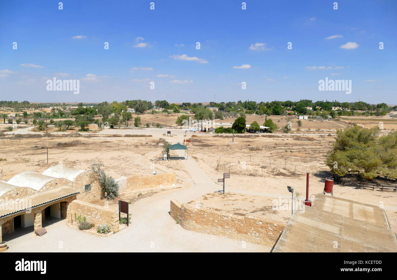 Mizpe Revivim Fortress, in kibbutz Revivim in the Negev desert, in ...