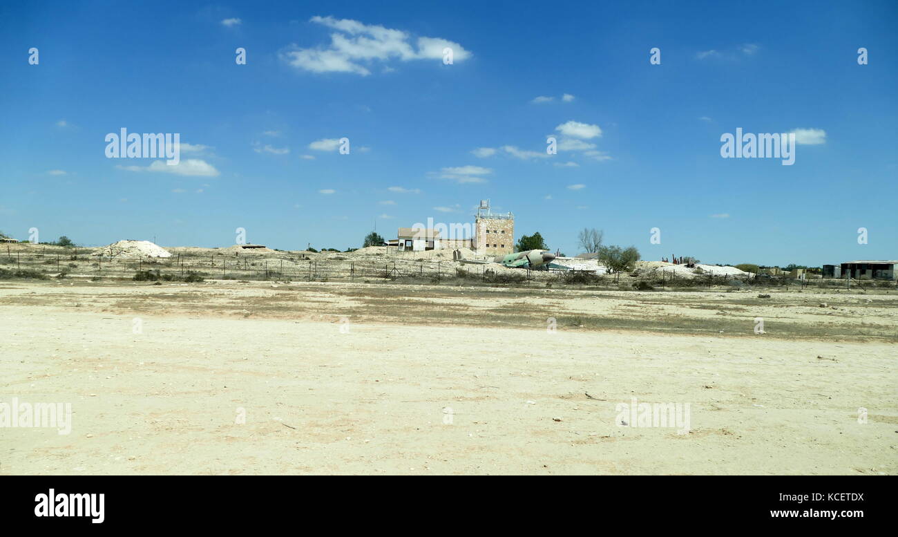 Mizpe Revivim Fortress, in kibbutz Revivim in the Negev desert, in ...