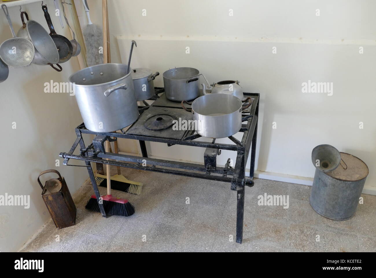 room inside the Mizpe Revivim Fortress, in kibbutz Revivim in the Negev ...
