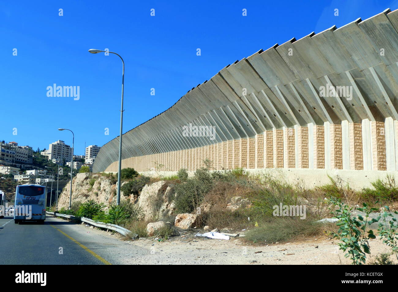 The Wall separating Israel from the West Bank; Palestine 2016 Stock ...