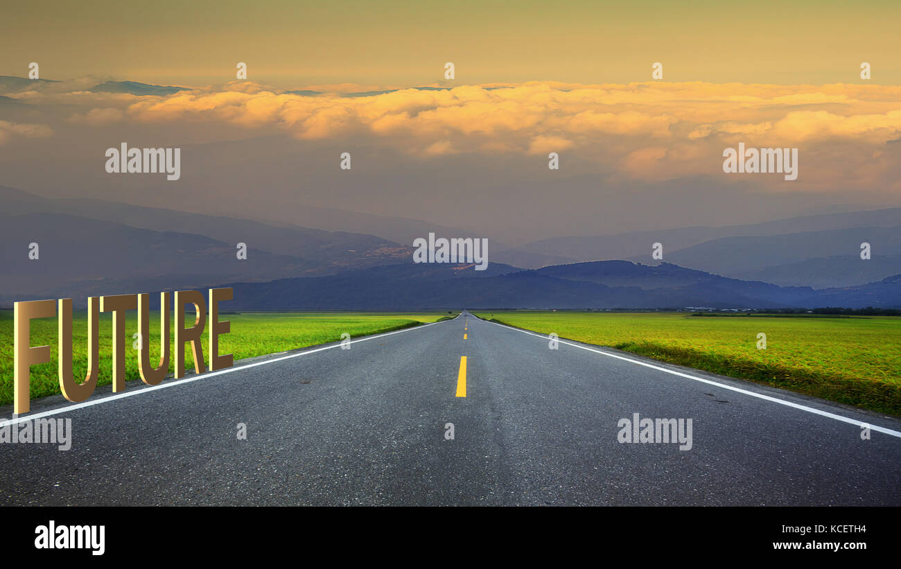 3d rendering of long road in mountains, panoramic image, Taiwan Stock ...