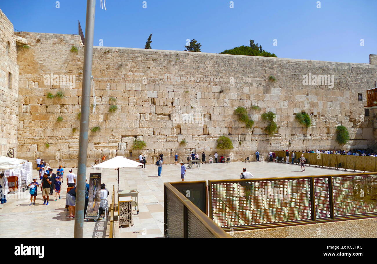 The Western Wall (Ha-Kotel Ha-Ma'aravi) in Jerusalem is the holiest of ...