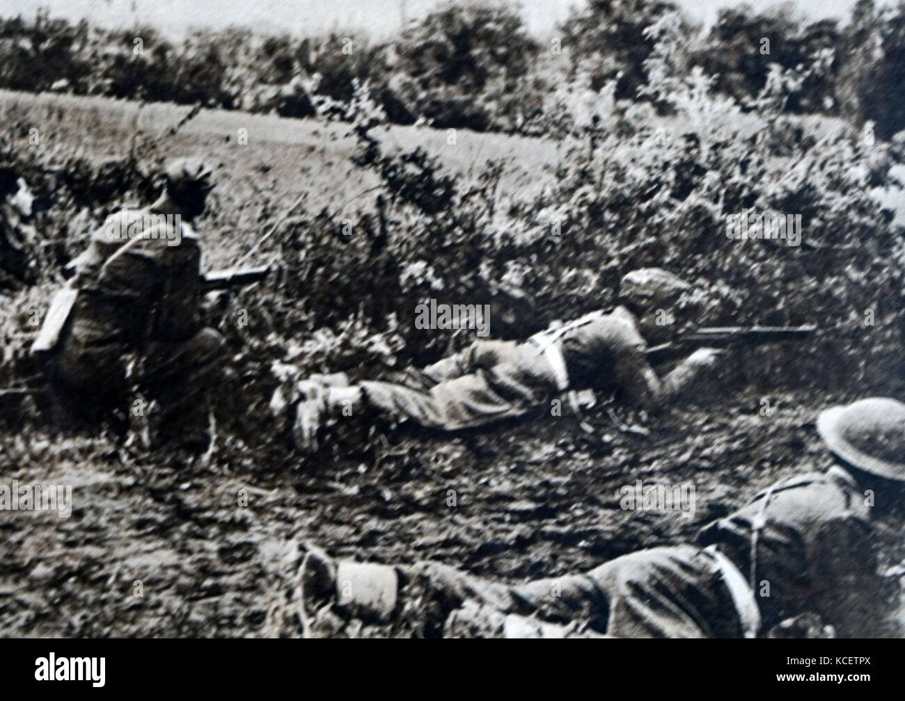 Greek Government forces attack a communist gun-placement during the ...