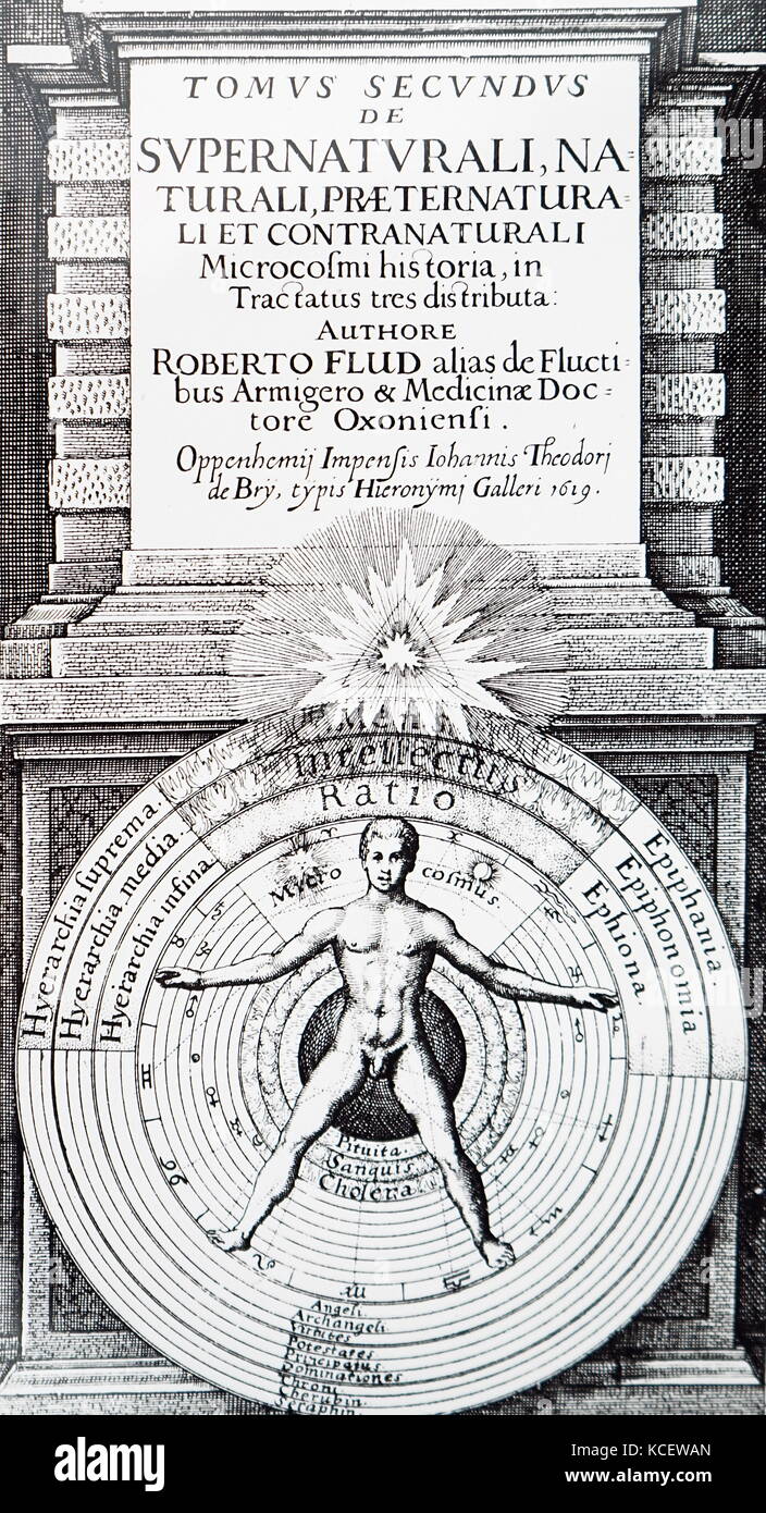 Illustration depicting the night and day of the microcosm by Robert ...