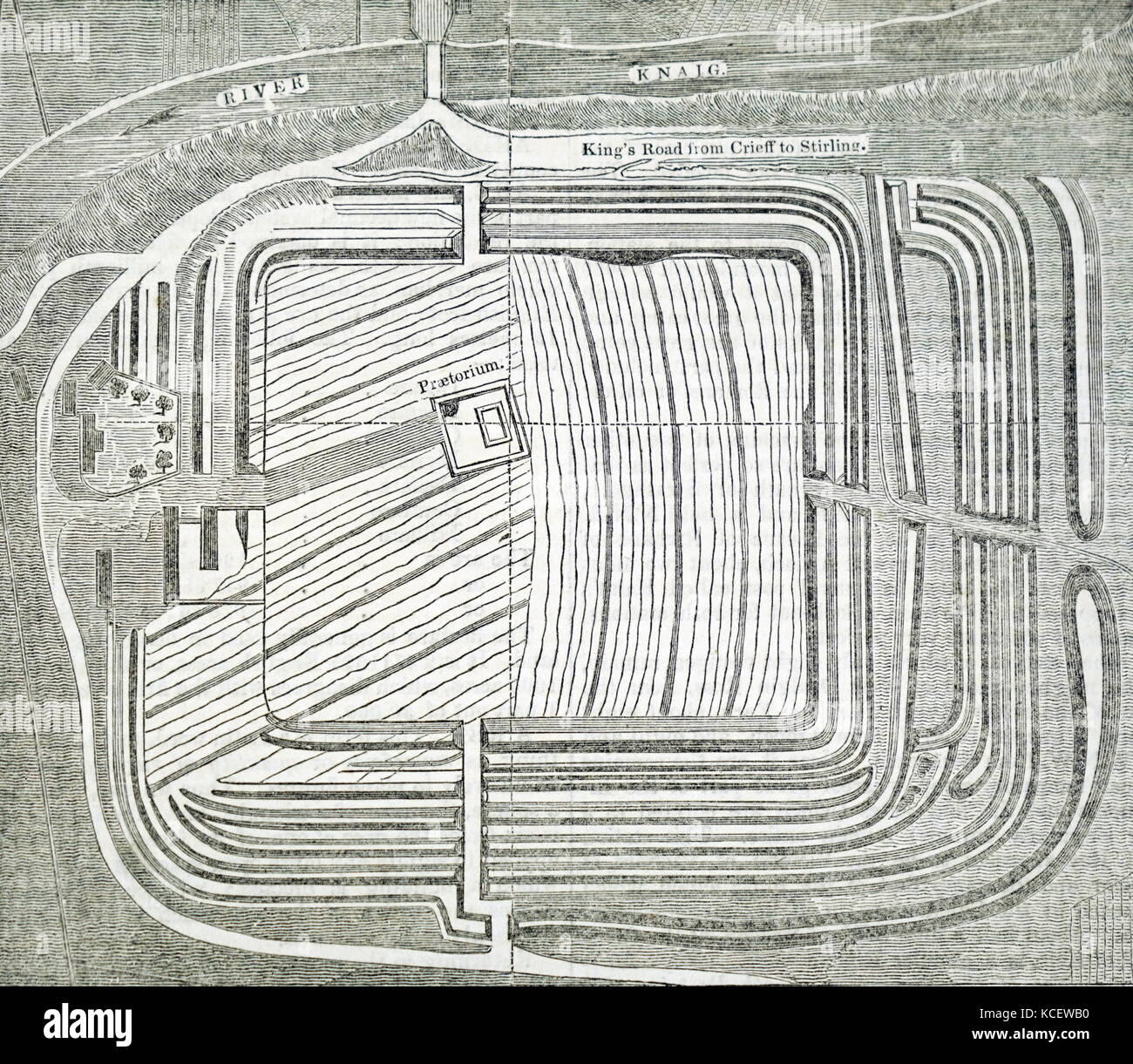 Plan and section of Lindum Colonia, the Roman name for the settlement ...