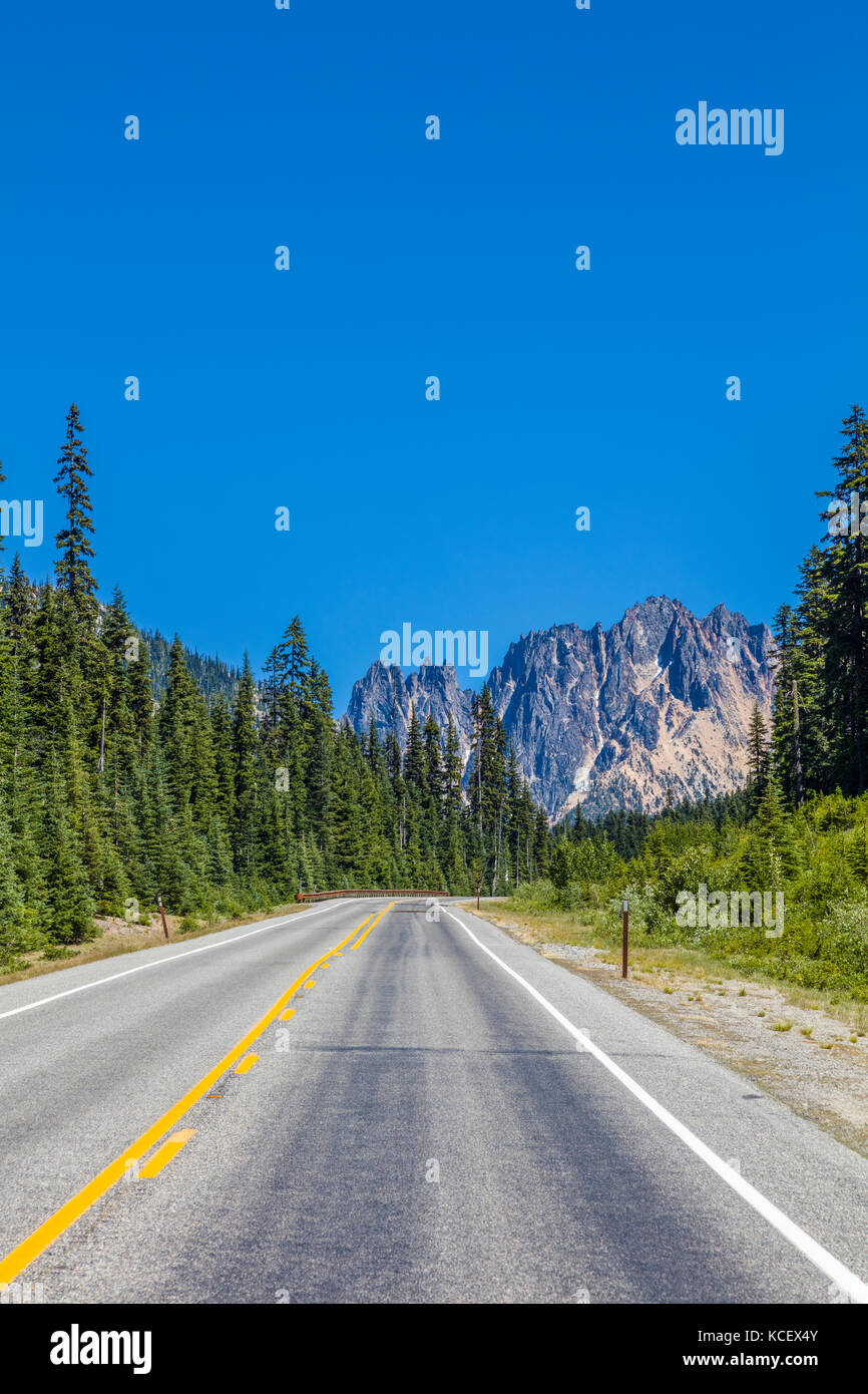North Cascades Highway 20 in North Cascases National Park in Northern ...