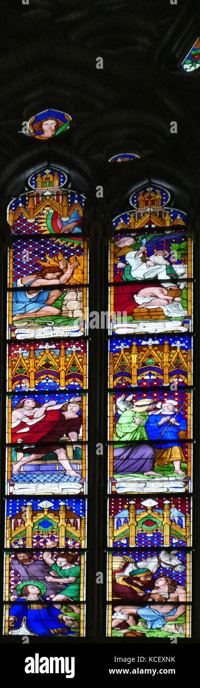 Photograph of the stained glass windows of the Kölner Dom (The ...