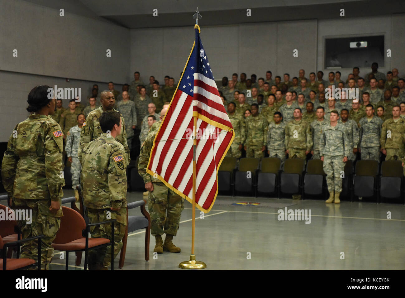 Soldiers attending the Basic Leaders Course class number 007-17 through ...