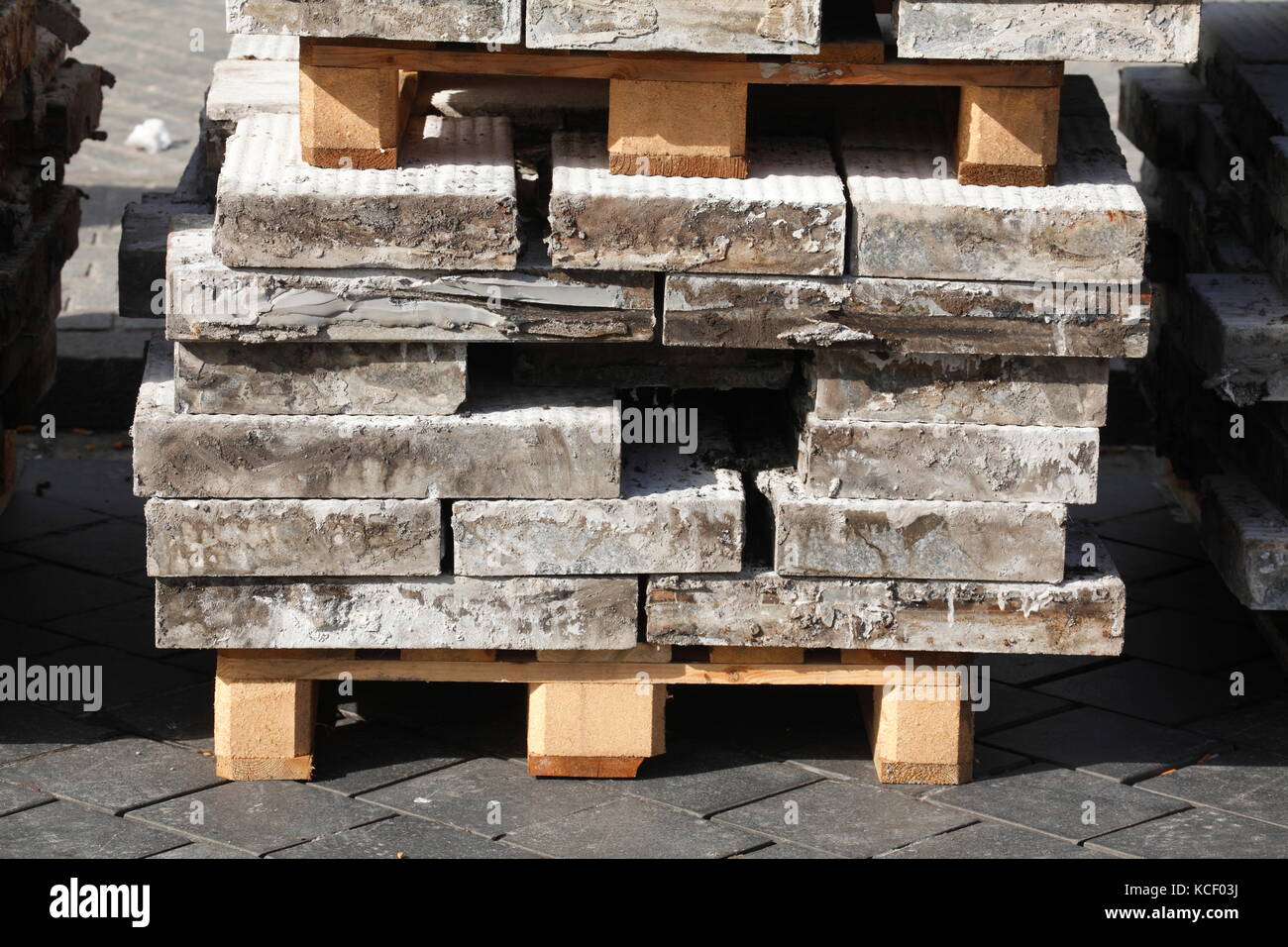 stacked up white building blocks Stock Photo - Alamy