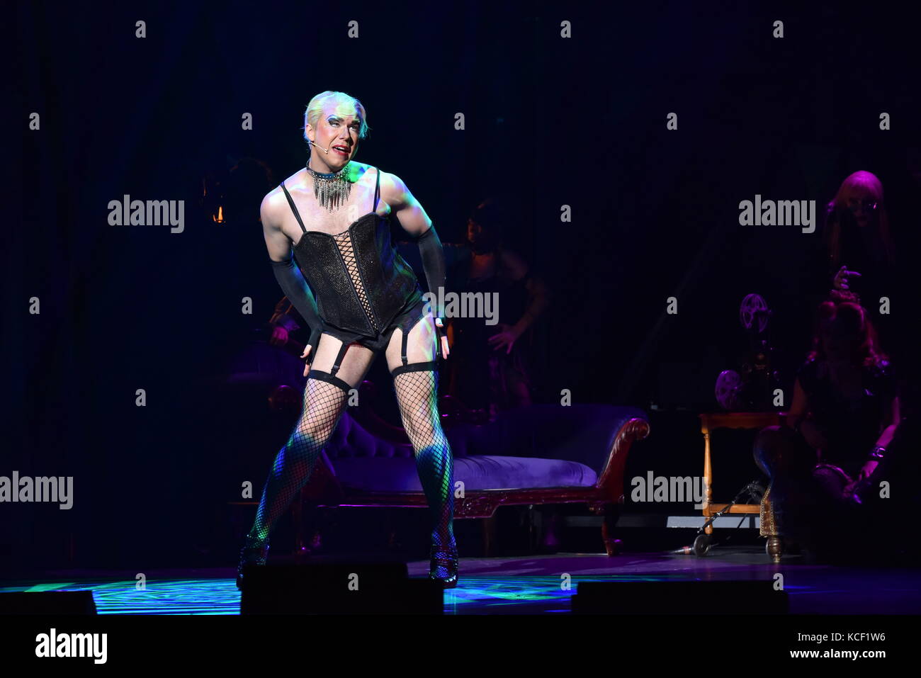 Cologne, Germany. 4th Sep, 2017. Musical actors perform on stage during ...